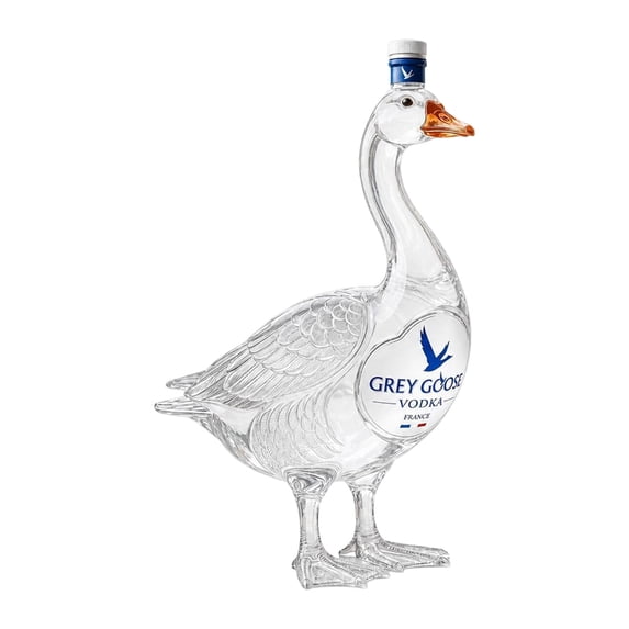 3D Sculpted Grey Goose Frosted Glass Bottle, 350Ml Unique Glass Vod.ka ...