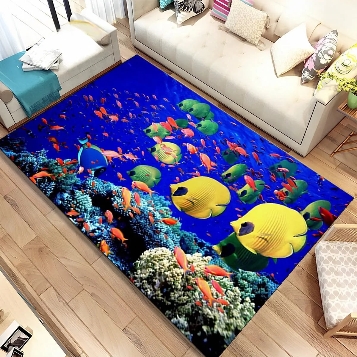 3D Seabed Underwater World Dolphin Turtle Area Rug Carpet Rug for ...