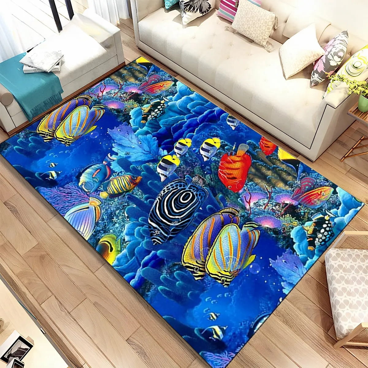 3D Seabed Underwater World Dolphin Turtle Area Rug Carpet Rug for ...