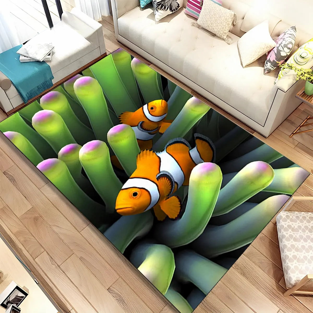 3D Seabed Underwater World Dolphin Turtle Area Rug Carpet Rug for ...