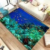 3D Seabed Underwater World Dolphin Turtle Area Rug Carpet Rug for ...