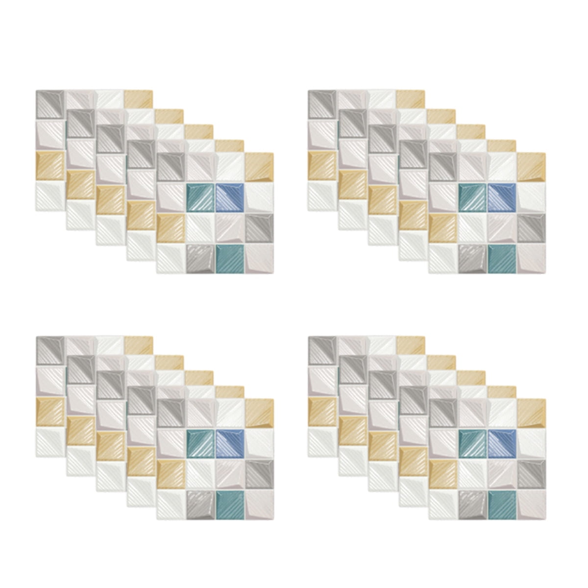 3D Self Adhesive Tiles for Bathroom Kitchen Wall Tile Edges - 20 Sheet ...