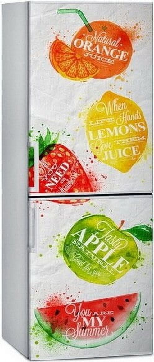 3D Self Adhesive Vinyl Creative Refrigerator Wrap Freezer Kid's Art ...