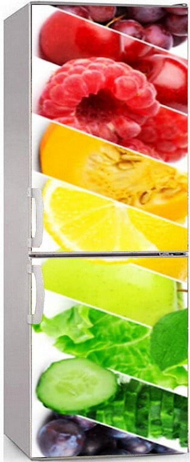 3D Self Adhesive Vinyl Creative Refrigerator Wrap Freezer Kid's Art ...