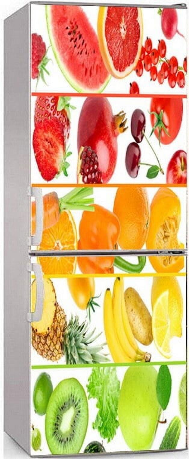 3D Self Adhesive Vinyl Creative Refrigerator Wrap Freezer Kid's Art ...