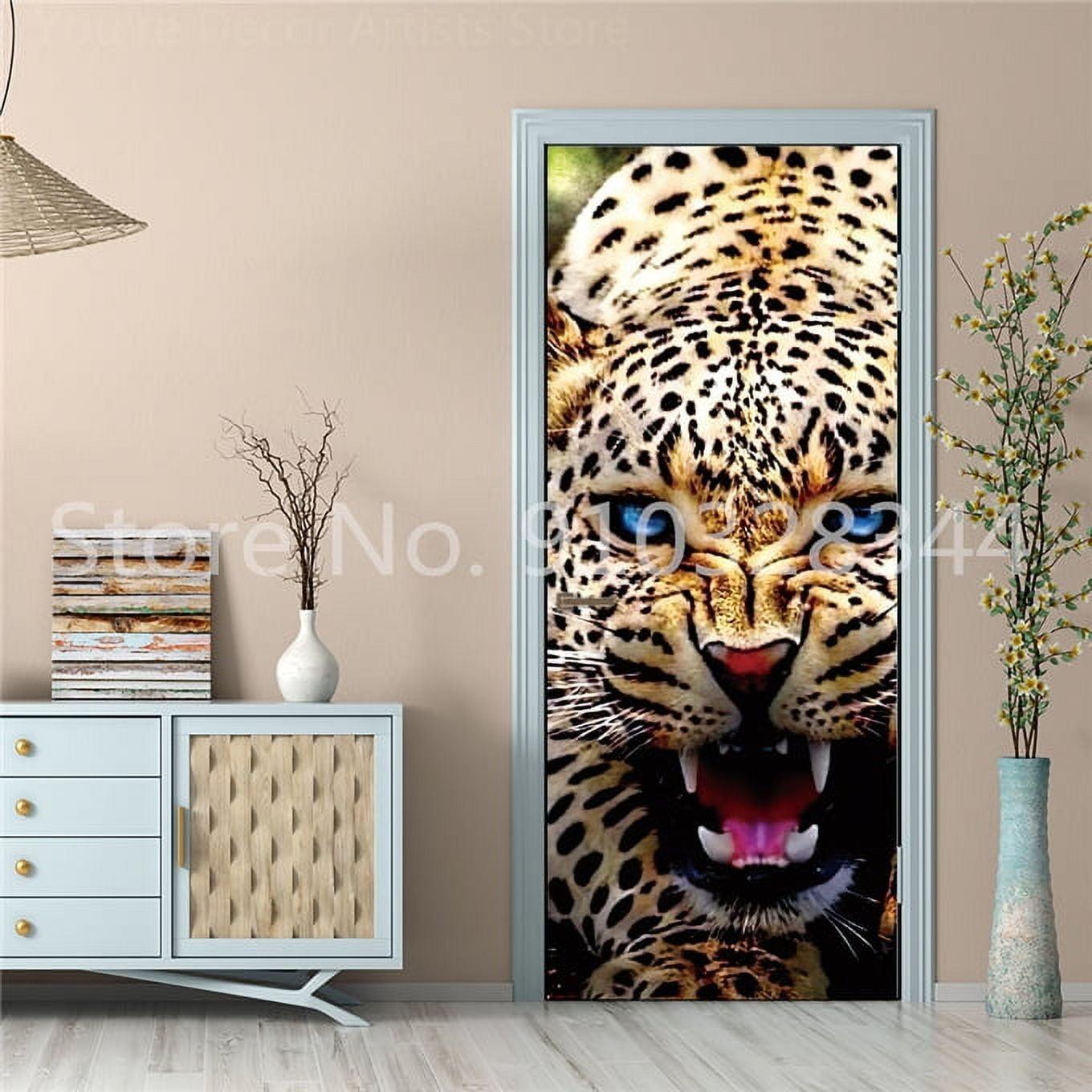 3D Self-adhesive Door Sticker Wooden Door Refurbish Poster Landscape ...