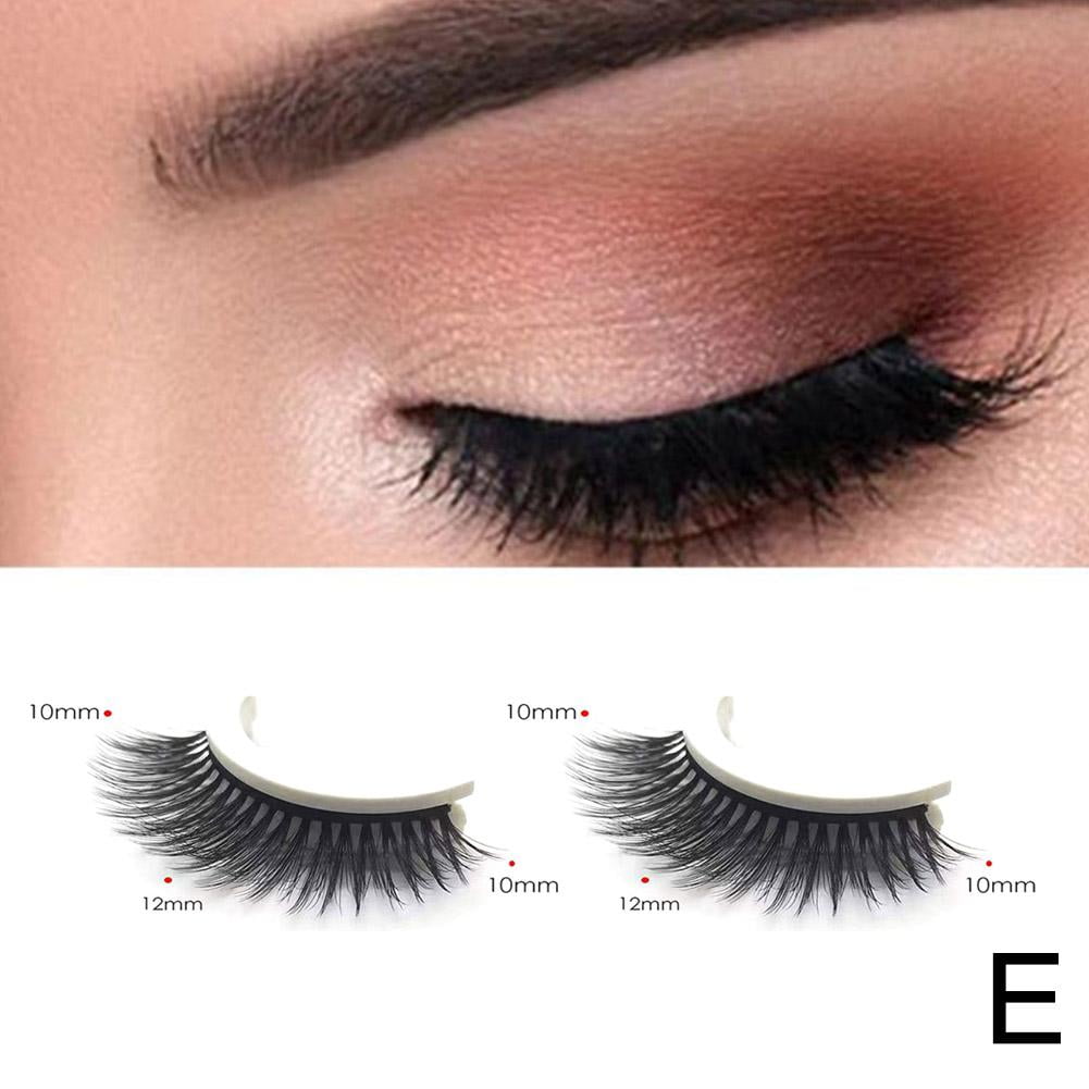3D Self-adhesive False Eyelashes 3 Seconds to Wear Natural Curly Thick ...