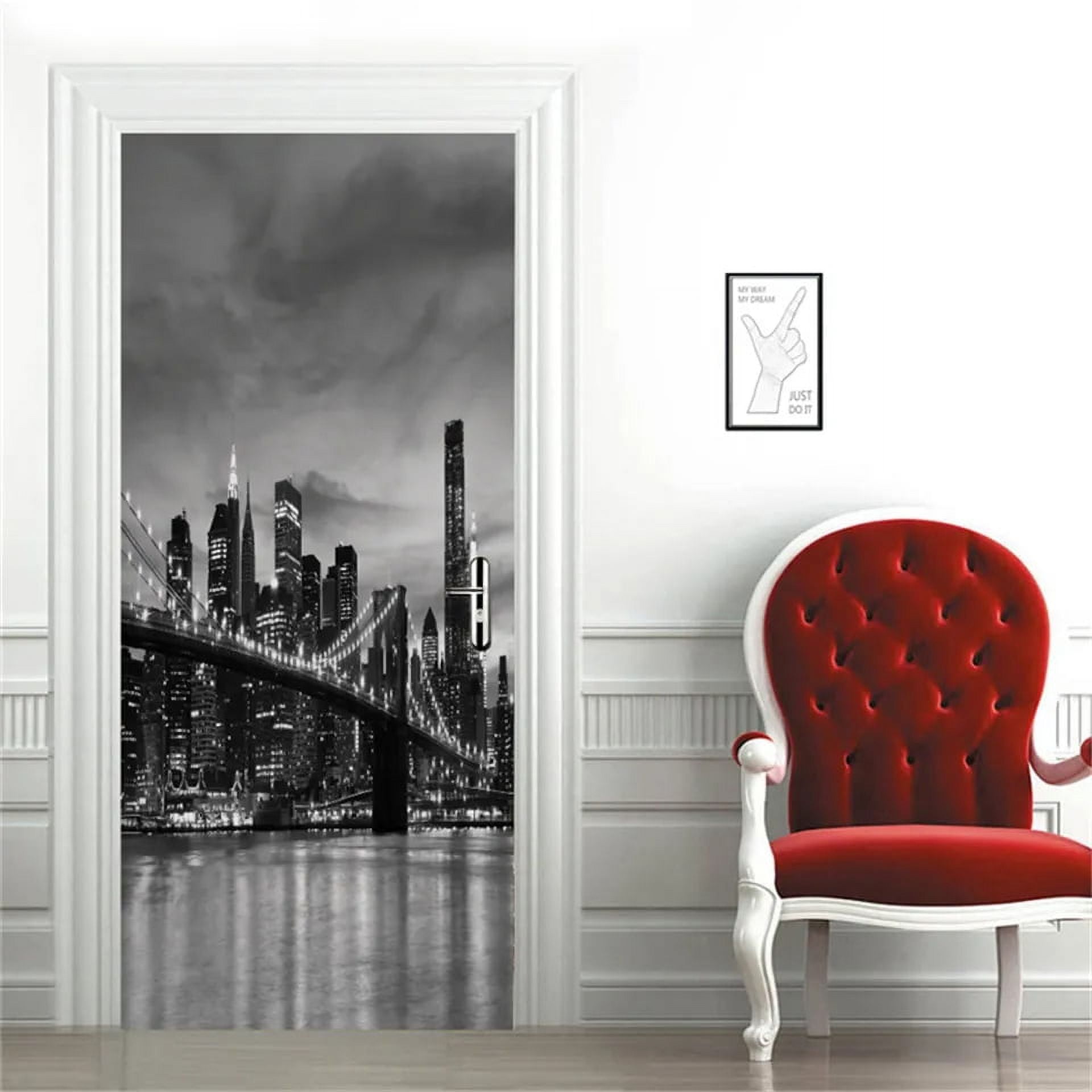 3D Self-adhesive Famous Landscape Door Sticker Corridor Living Room ...