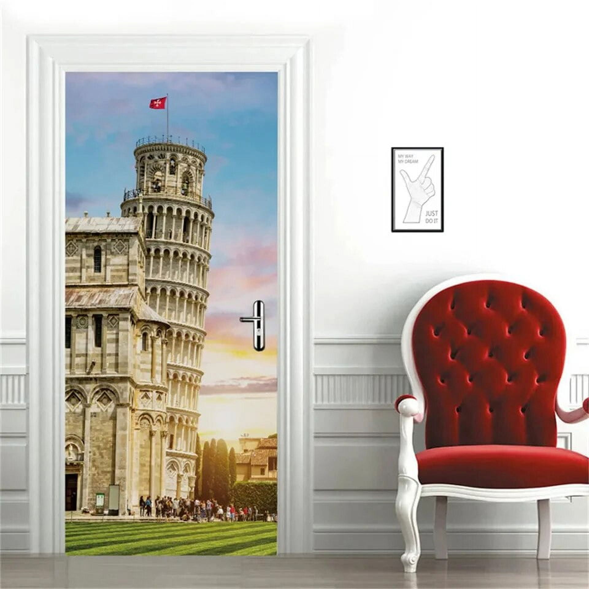 3D Self-adhesive New York Brooklyn Bridge Door Sticker Corridor Living ...