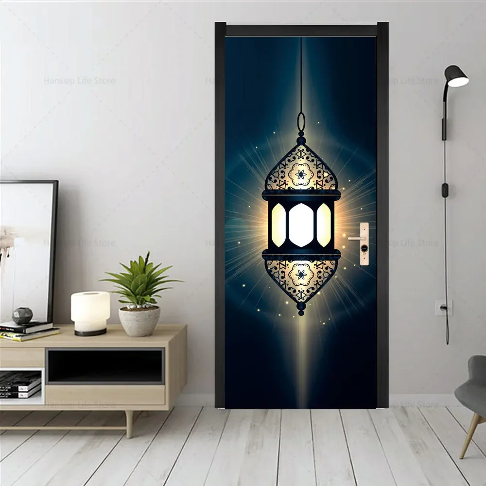 3D Self-adhesive Waterproof Door Stickers Islamic Style Retro Arch ...