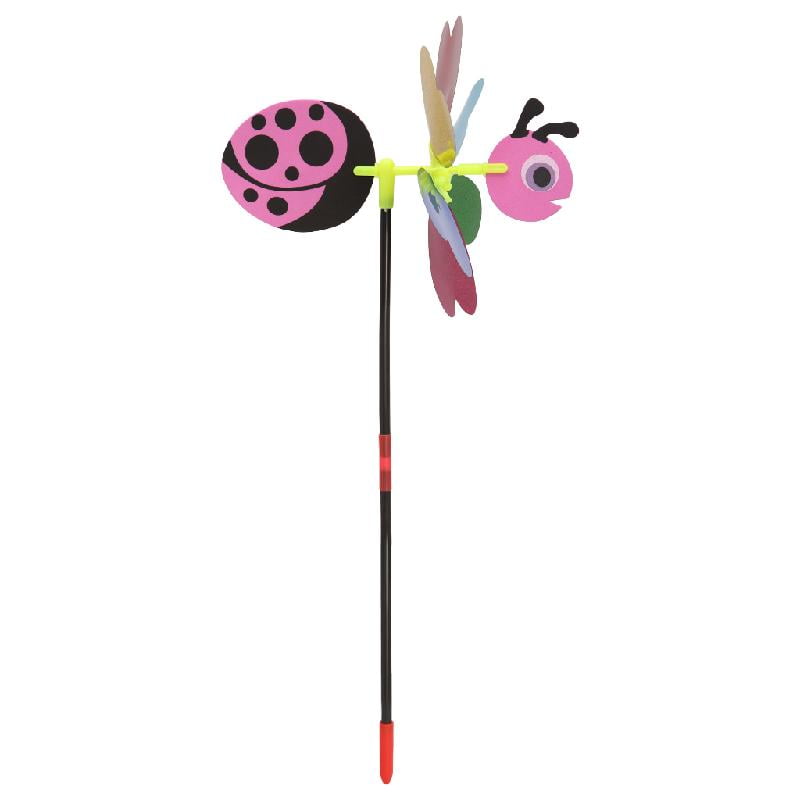 3D Sequins Bee Windmill Wind Spinner Home Garden Yard Decoration Kids ...