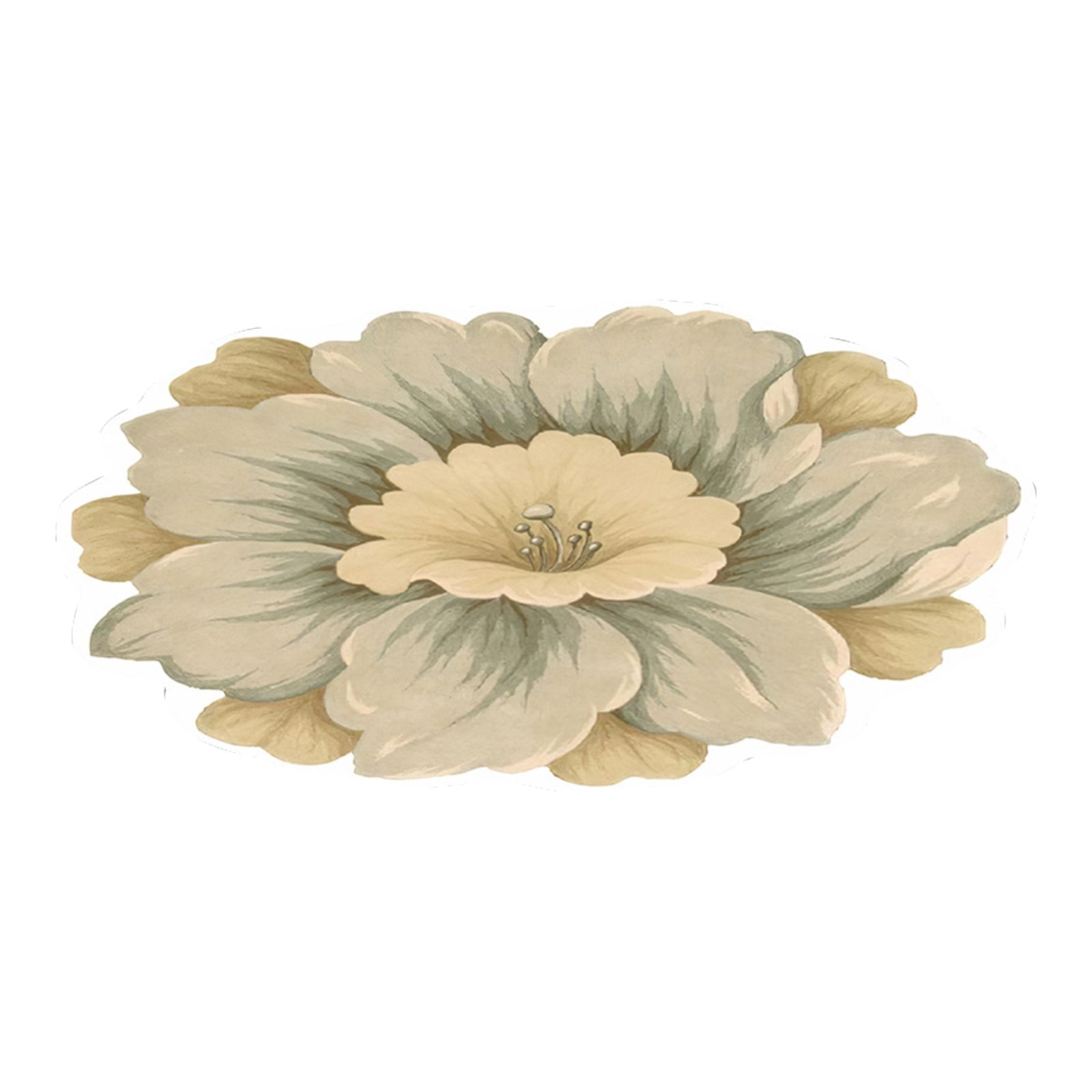3D Shaped Flower Floor Mat Sofa Bedroom Living Room Carpet Non Slip ...
