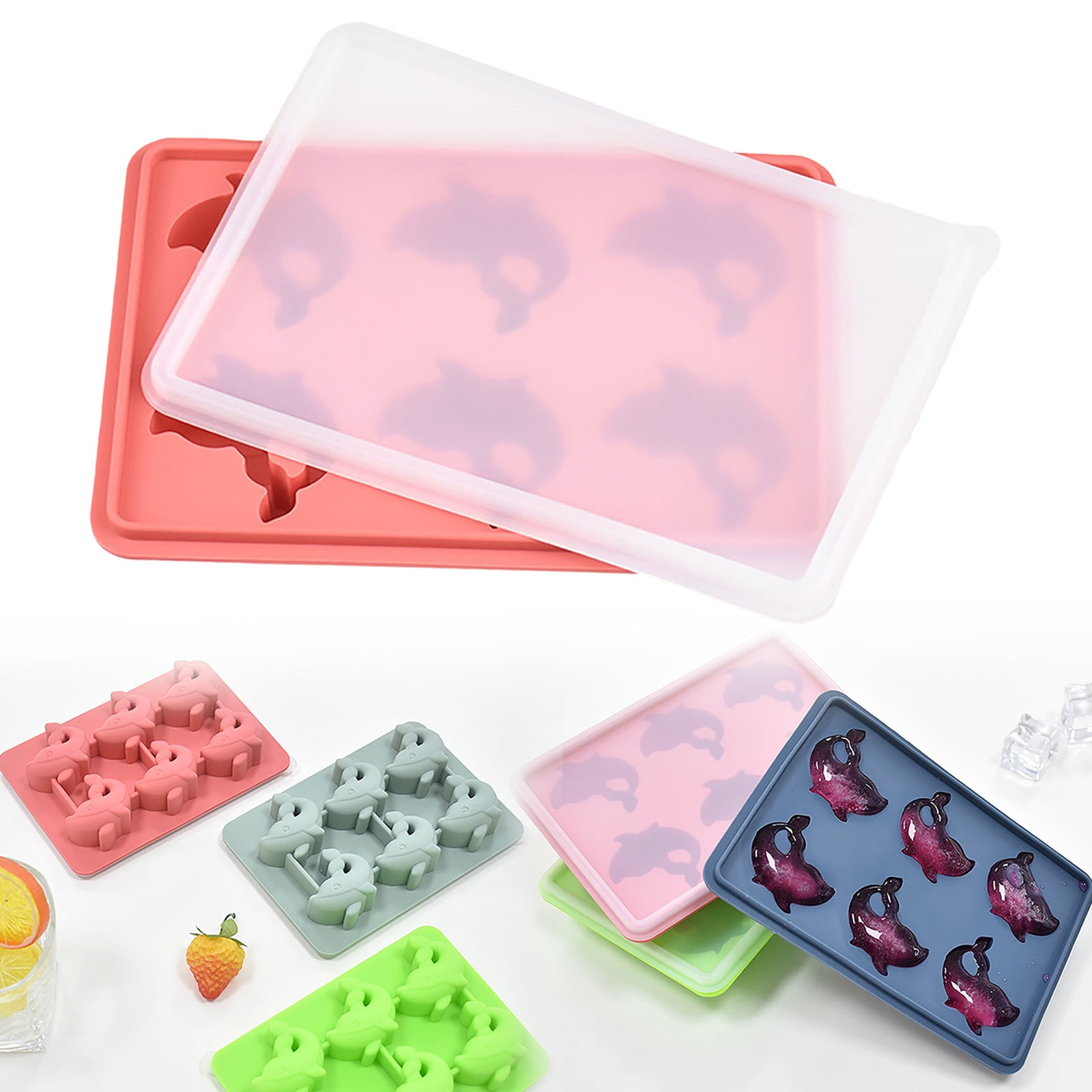 3D Shaped Ice Cube Trays 3D Ice Cube Easy To Release For Brandy Coffee ...