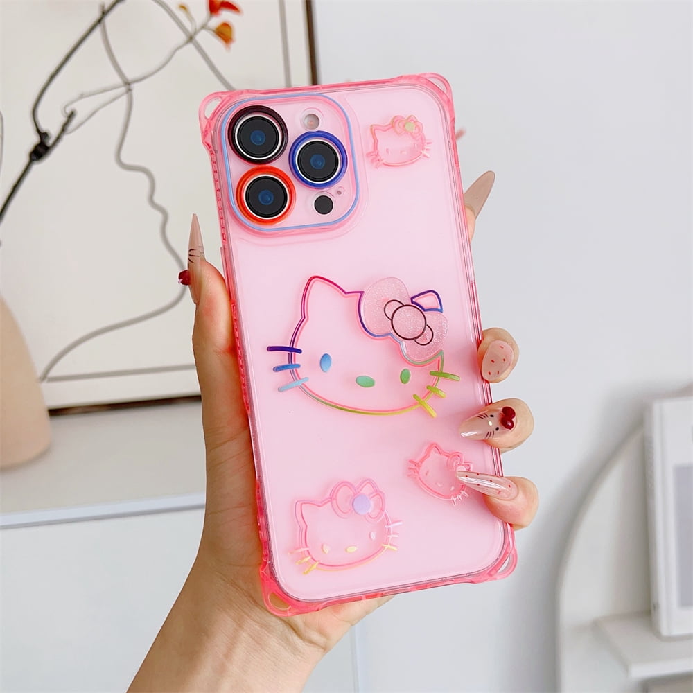 3D Silicone Candy Color Hello Kitty Phone Case For iPhone 16 15 Pro Max ...