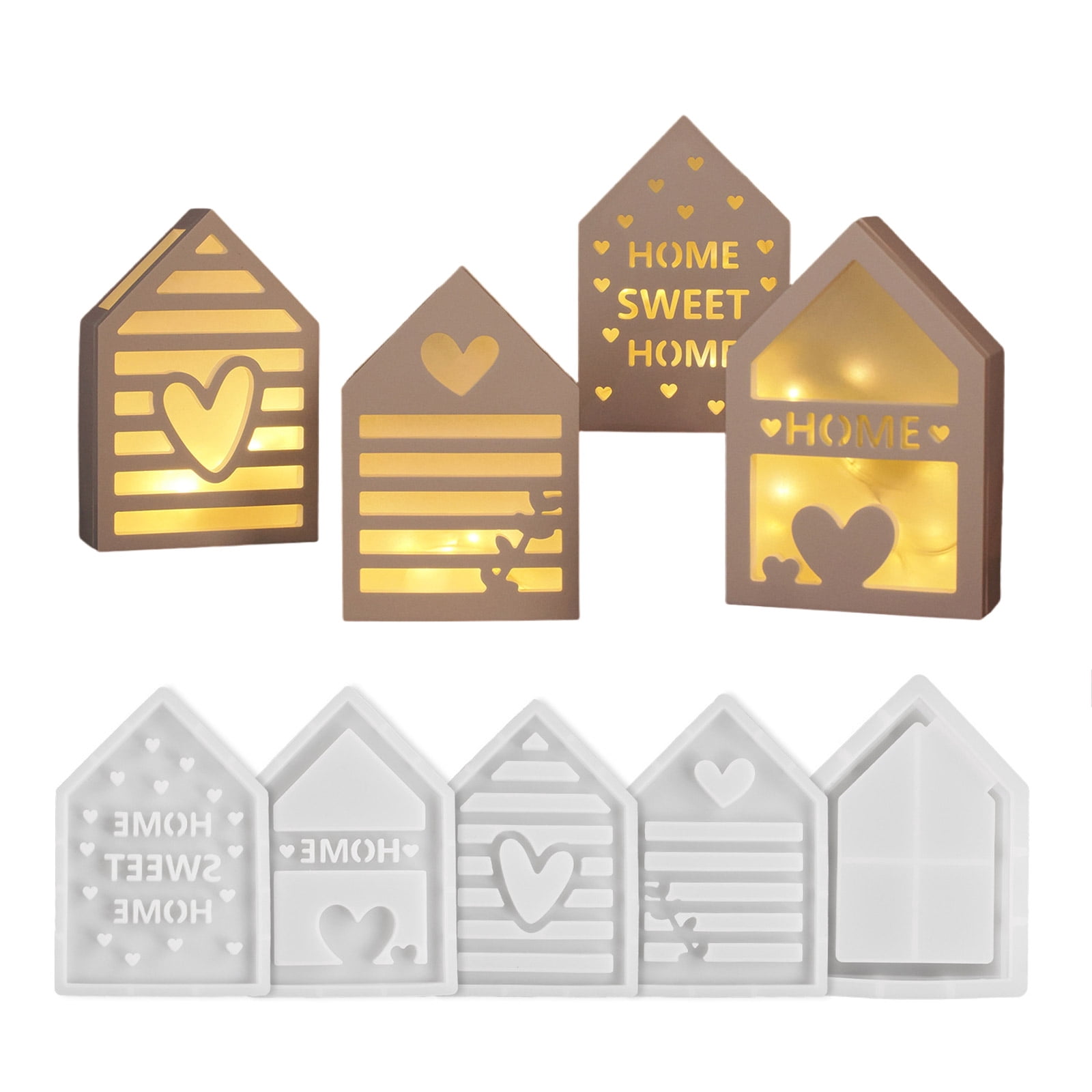 3D Silicone Mold House Holder Moulds Hollow Pattern Silicone Texture ...