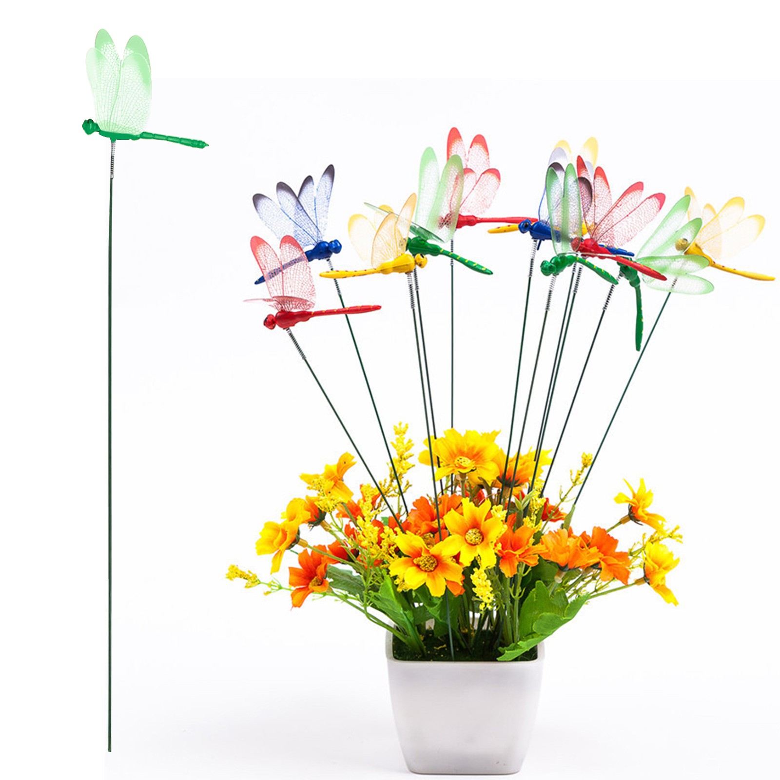 3D Simulated Dragonfly Clip Insect Repellent Decor Stakes, Wind ...