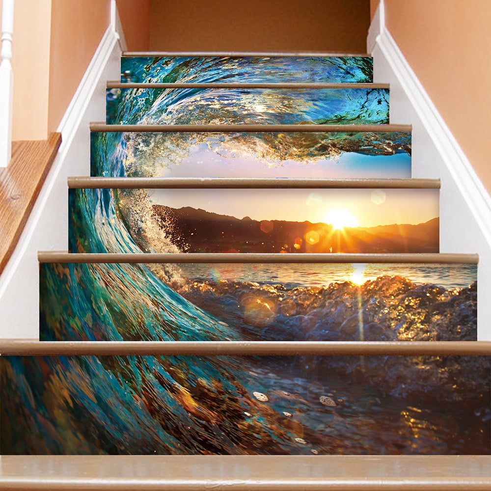 3D Simulated PVC Waterproof Fashion Creative Steps Landscape Scenery ...