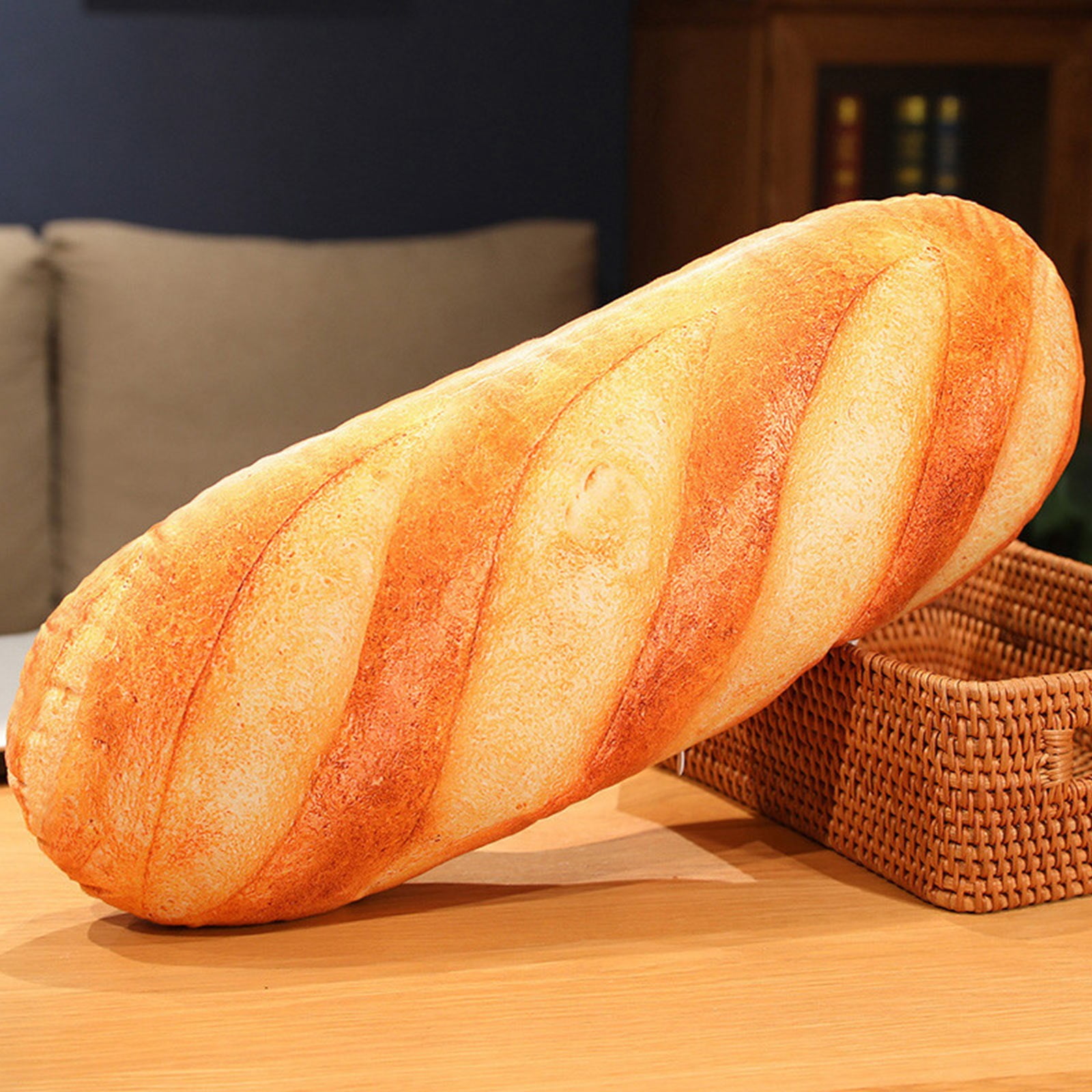 3D Simulation Bread Shape Plush Pillow,Soft Butter Toast Bread Food ...