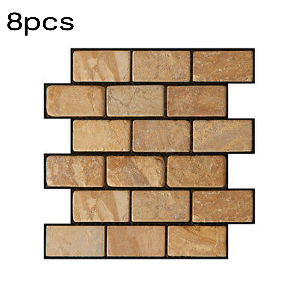 3D Simulation Brick Pattern Tile Stickers Children Anti-Collision Wall ...