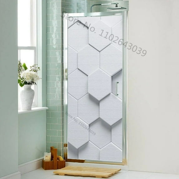 3D Simulation Door Sticker Geometric Wardrobe Renovation Refrigerator ...