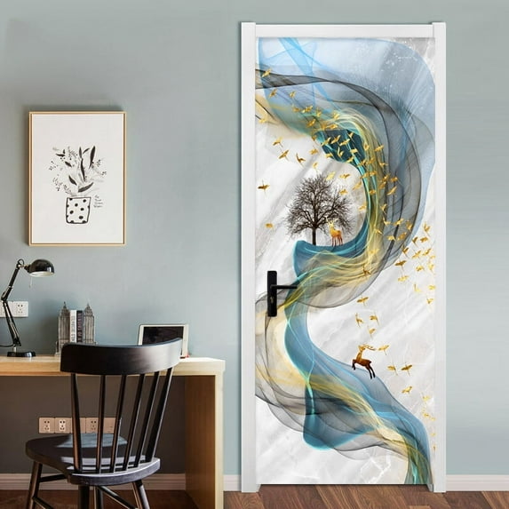 3D Simulation Gate Door Sticker For Living Room Bedroom Decoration ...