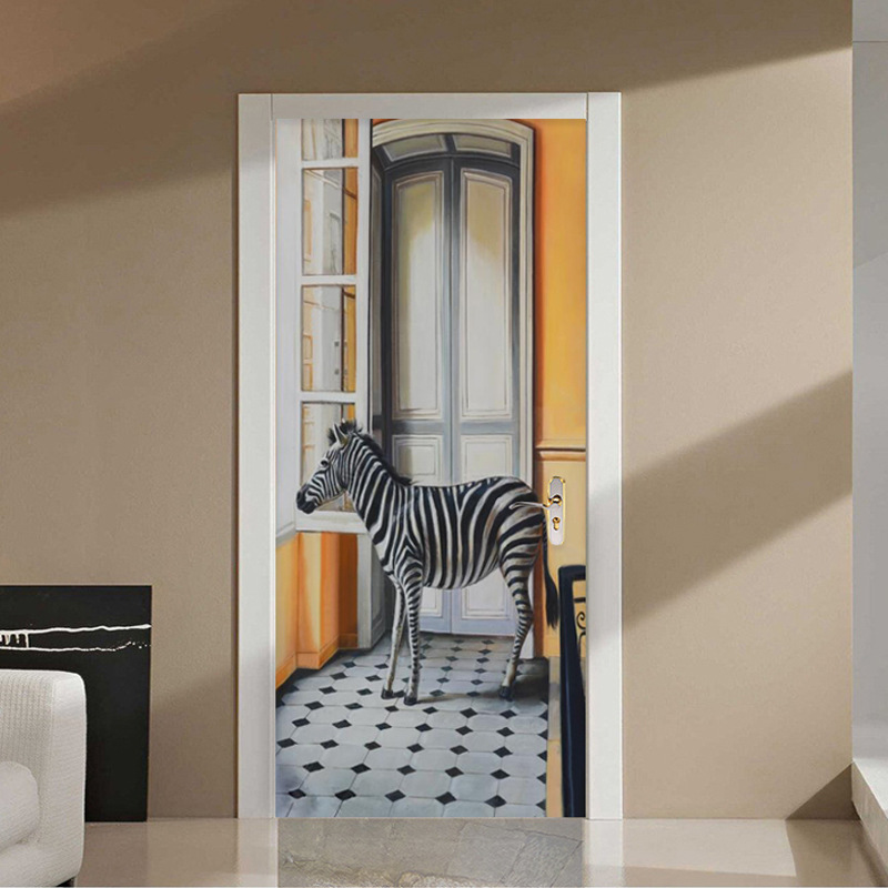 3D Simulation Gate Door Sticker For Living Room Bedroom Decoration ...