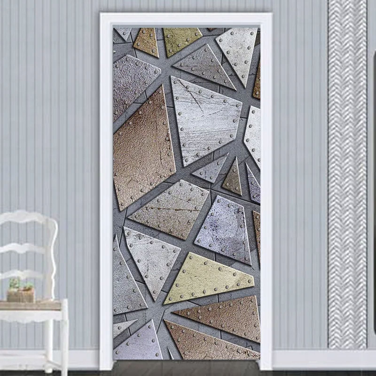 3D Simulation Gate Door Sticker For Living Room Bedroom ration Adhesive ...