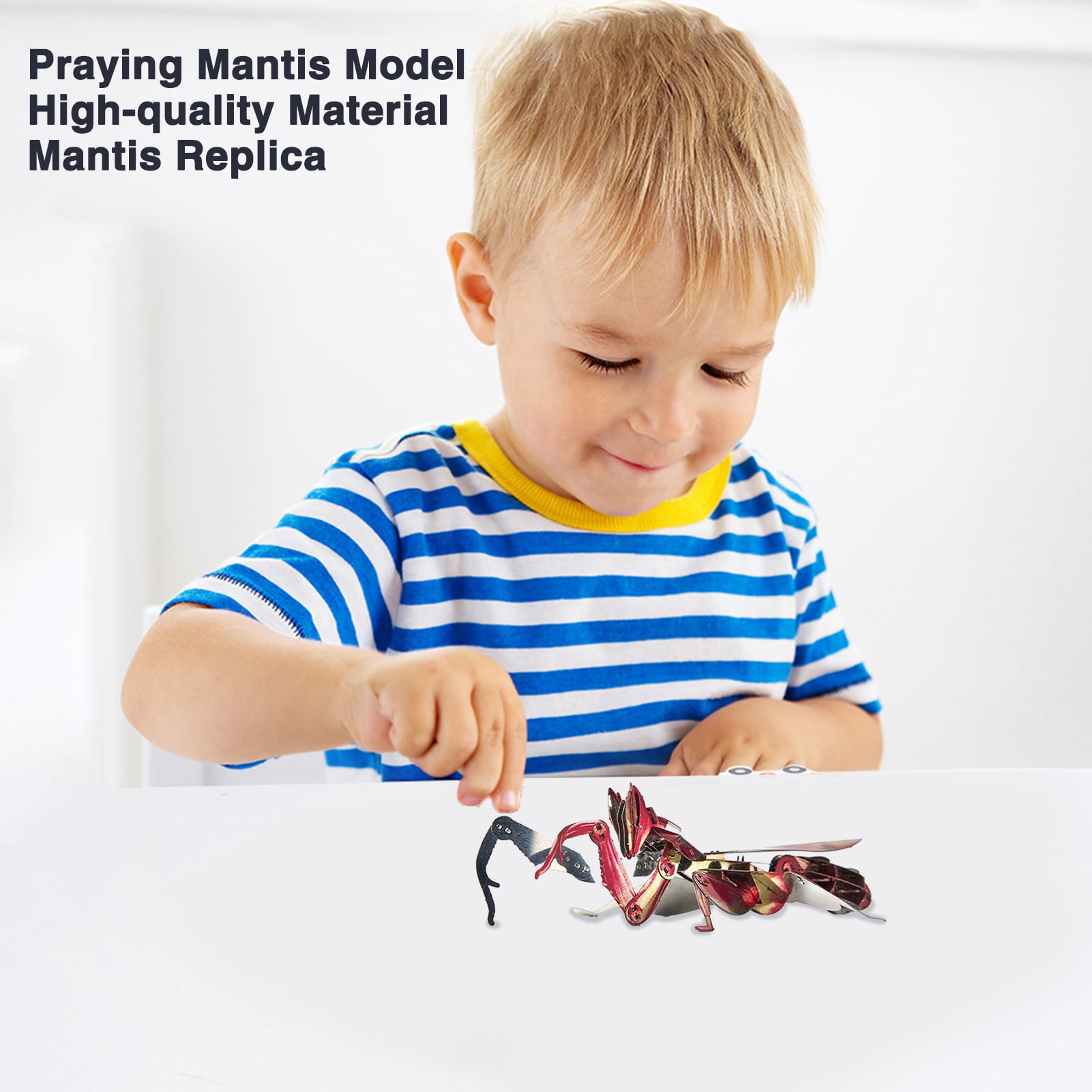 3D Simulation Praying Mantis Figurines DIY - Assembly Metal Praying ...