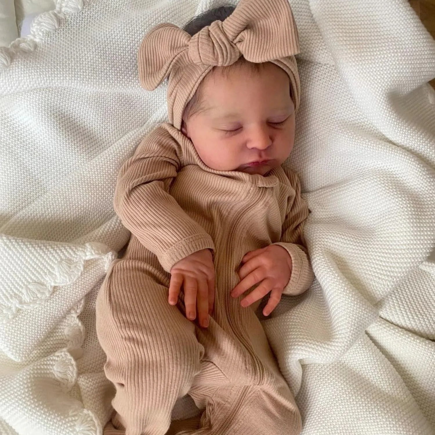 3D Skin With Visible Veins 50 CM Soft Asleep Laura Silicone Reborn Baby ...