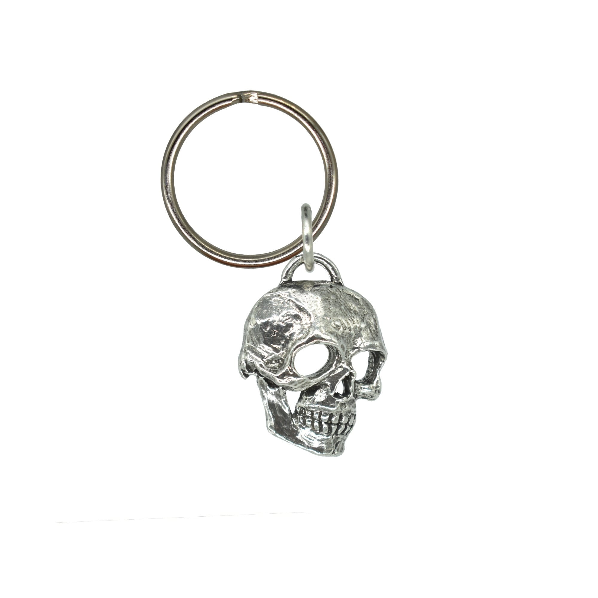3D Skull Side View Keychain, G122KC, 1 inch, Metal, Death, Pewter, Key ...