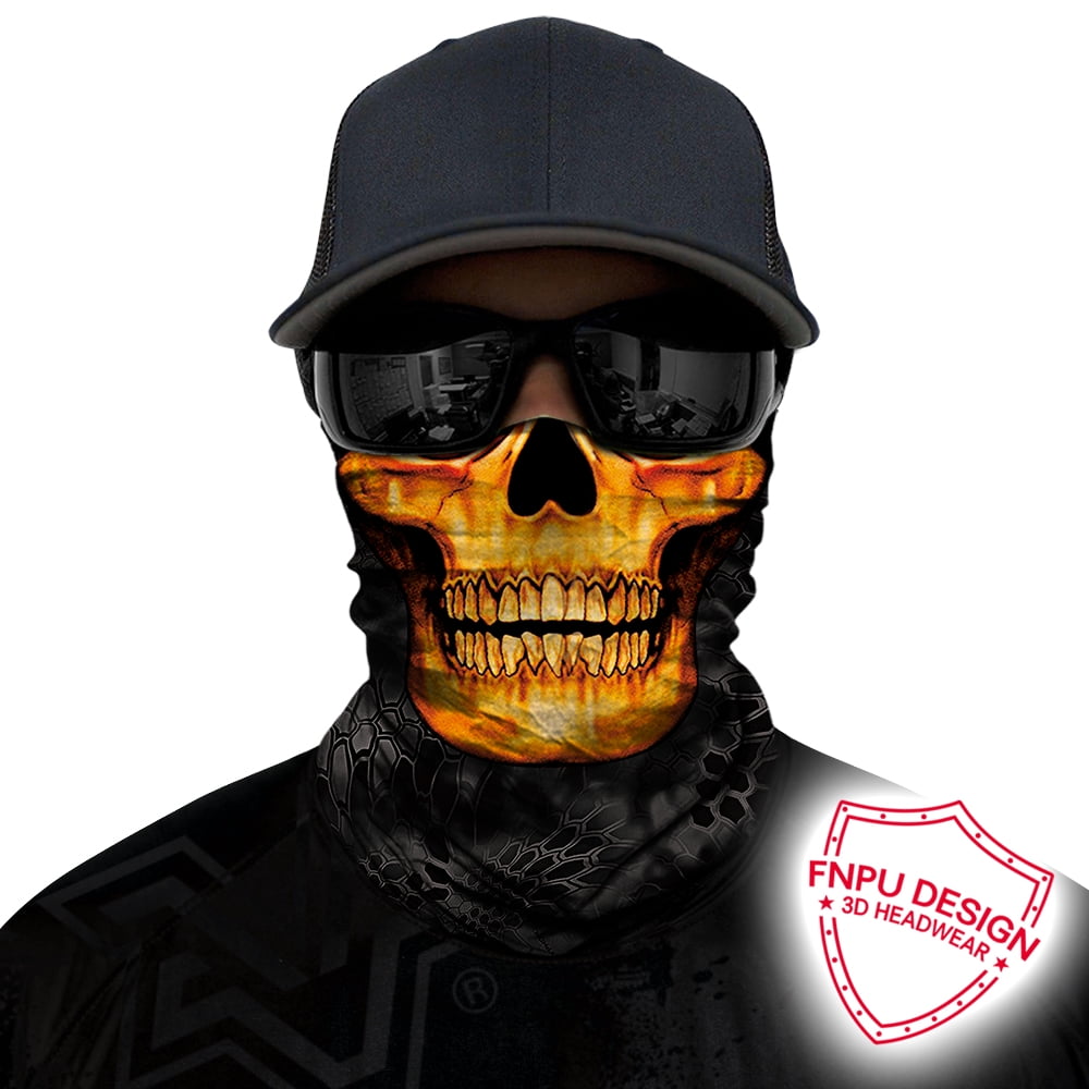 3D Skull Skeleton Balaclava Seamless Motorcycle Neck Face Shield Mask ...