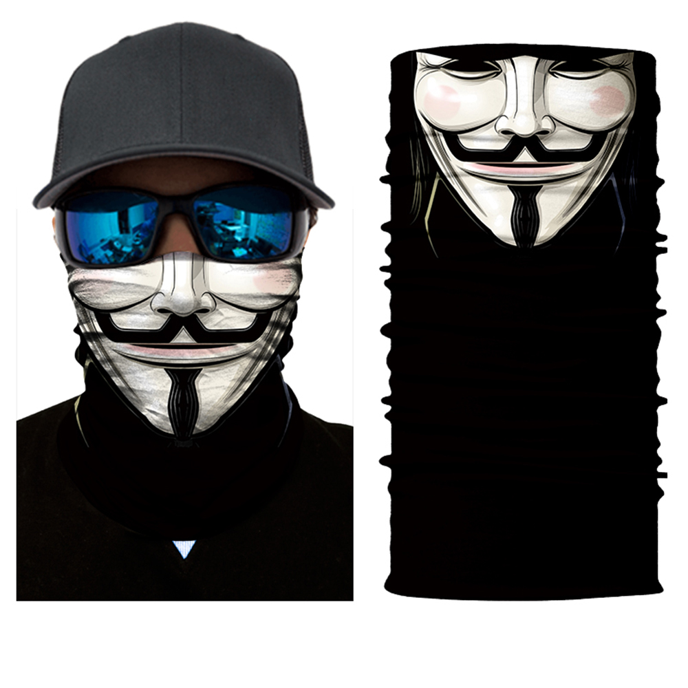 3D Skull Skeleton Balaclava Seamless Motorcycle Neck Face Shield Mask ...