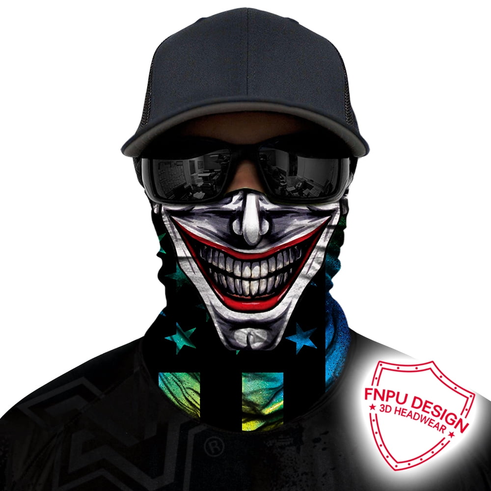 3D Skull Skeleton Balaclava Seamless Motorcycle Neck Face Shield Mask ...