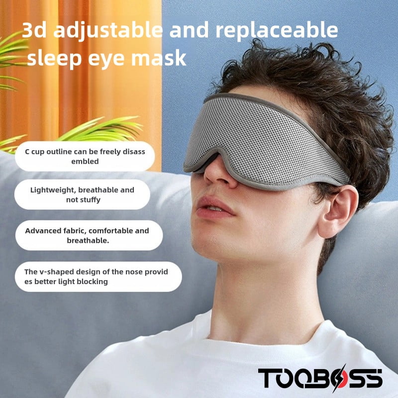 3D Sleep Mask - 100% Blackout Eye Mask for Sleeping, Eye Covers for Men ...