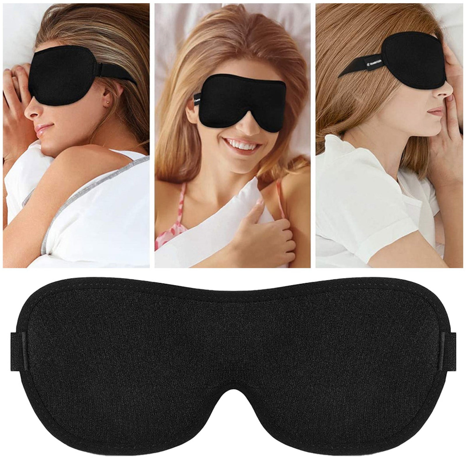 3D Sleep Mask - Breathable Light Blocking Eye Cover, Ergonomic Sleep ...