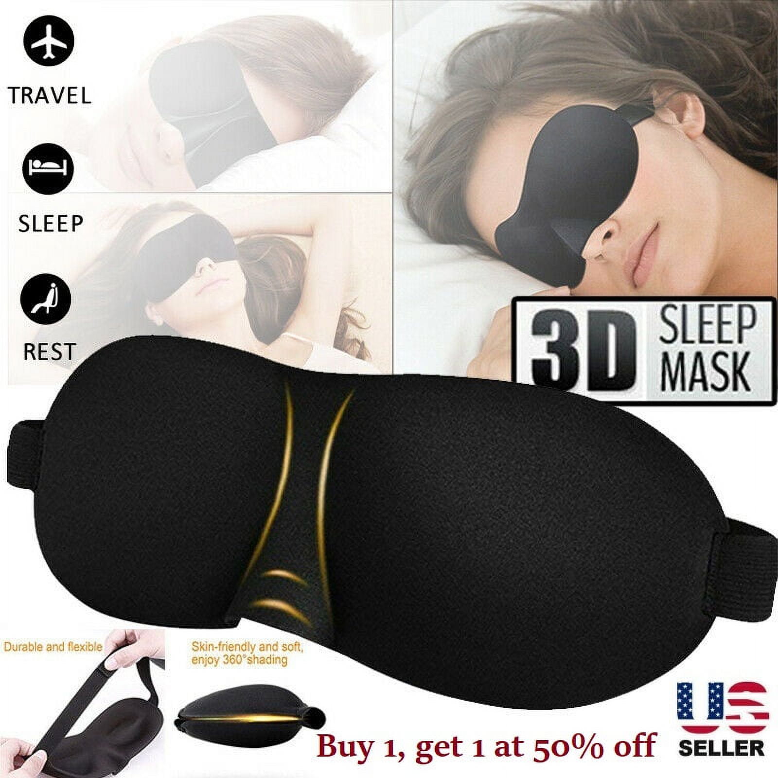 3D Sleep Mask for Side Sleeper 100% Light Blocking Sleeping Eye Mask ...