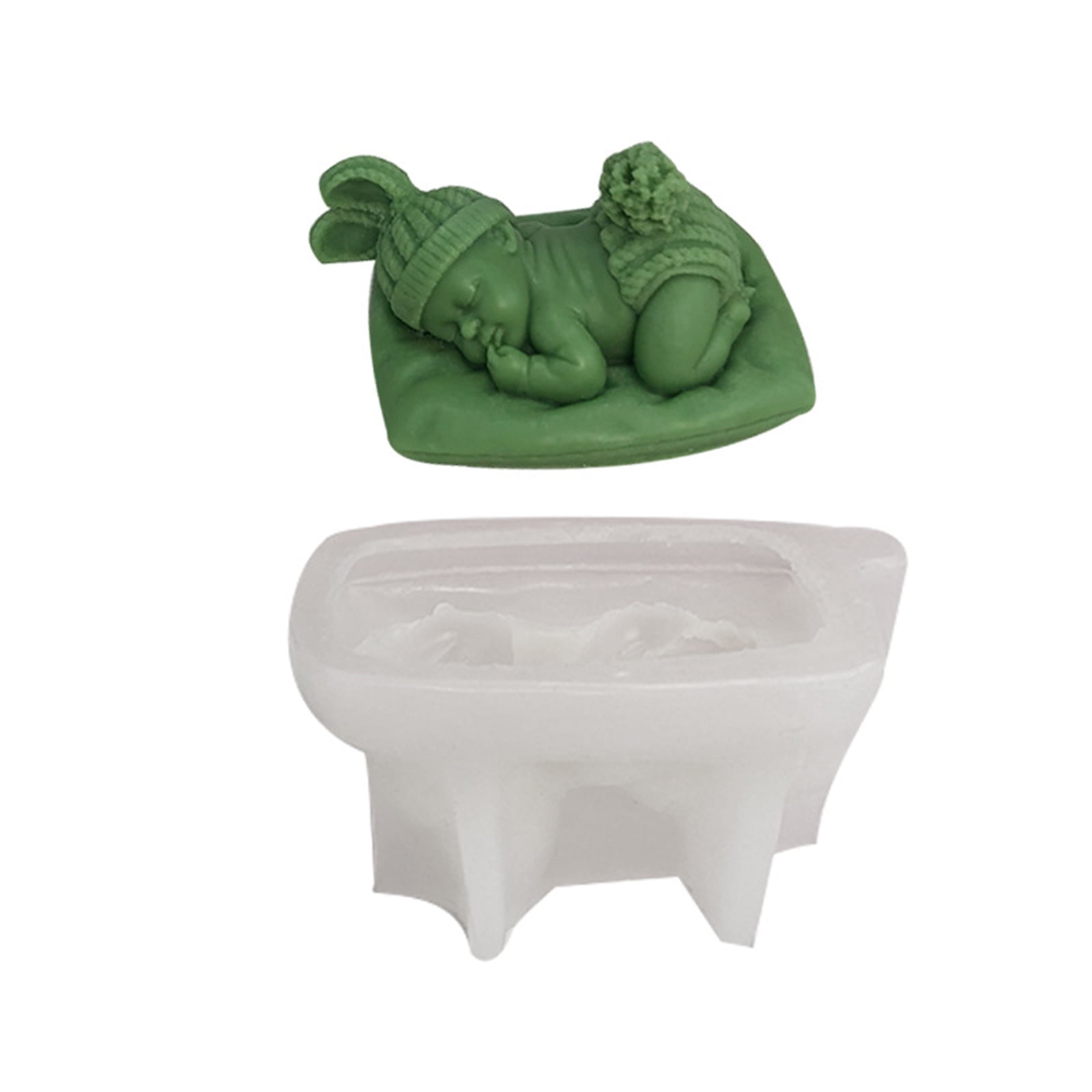3D Sleeping Baby Shower Silicone Mold Handmade Soap Molds Fondant Cake ...