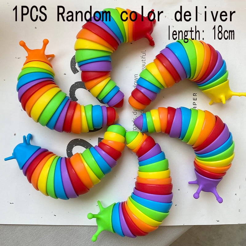 3D Slug Fidget Toy Colorful Slug Snail Toy Articulated Flexible All ...
