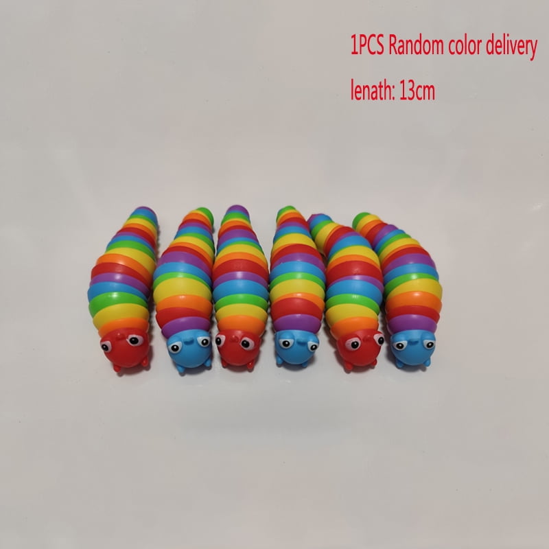 3D Slug Fidget Toy Colorful Slug Snail Toy Articulated Flexible All ...