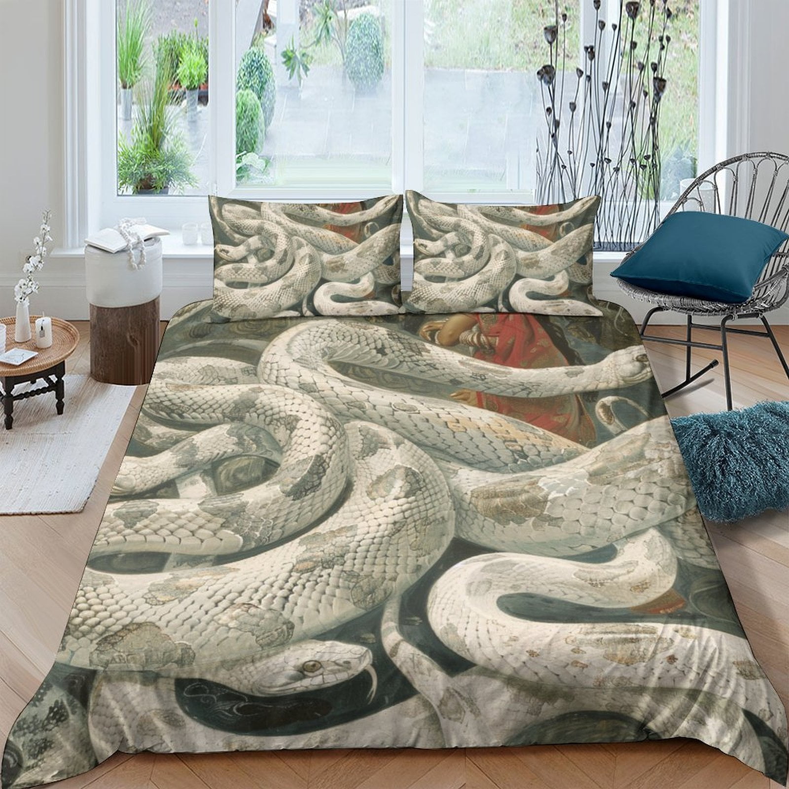 3D Snake Printed Bedspreads Adult Cool Bedroom Decor Comforter Cover ...