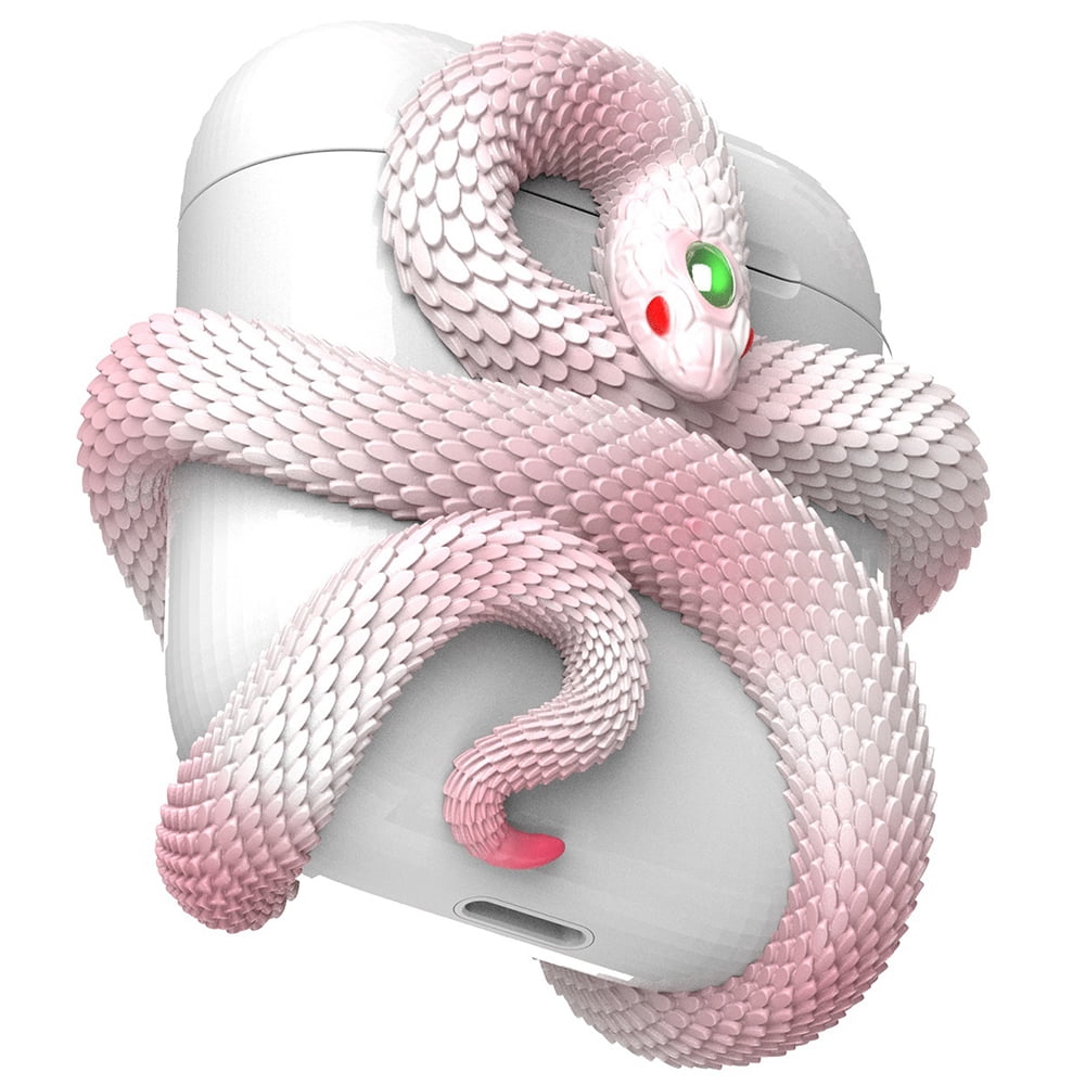 3D Snake Shape Case for AirPods 4 3 2 1 AirPods Pro 2 - Walmart.com