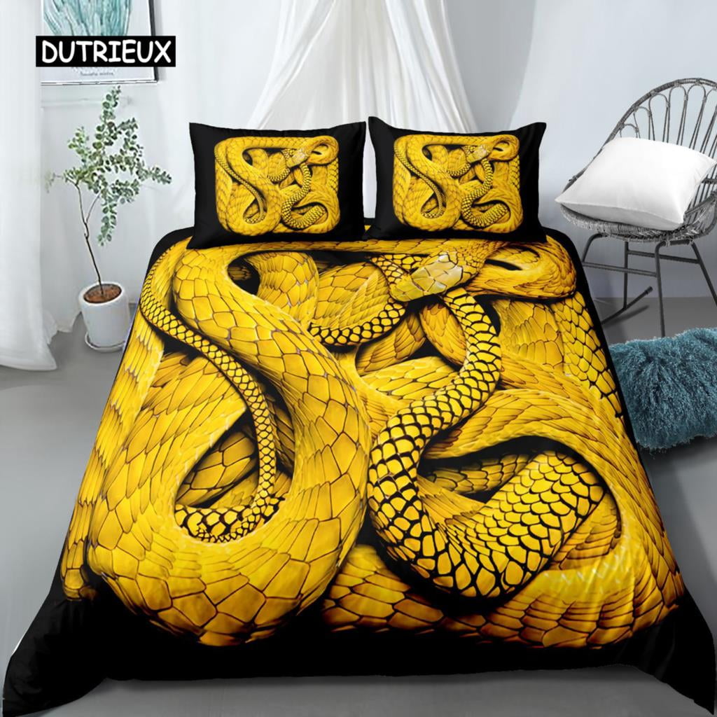 3D Snake Style Bedding Set For Bedroom Soft Duvet Cover Bedspreads For ...