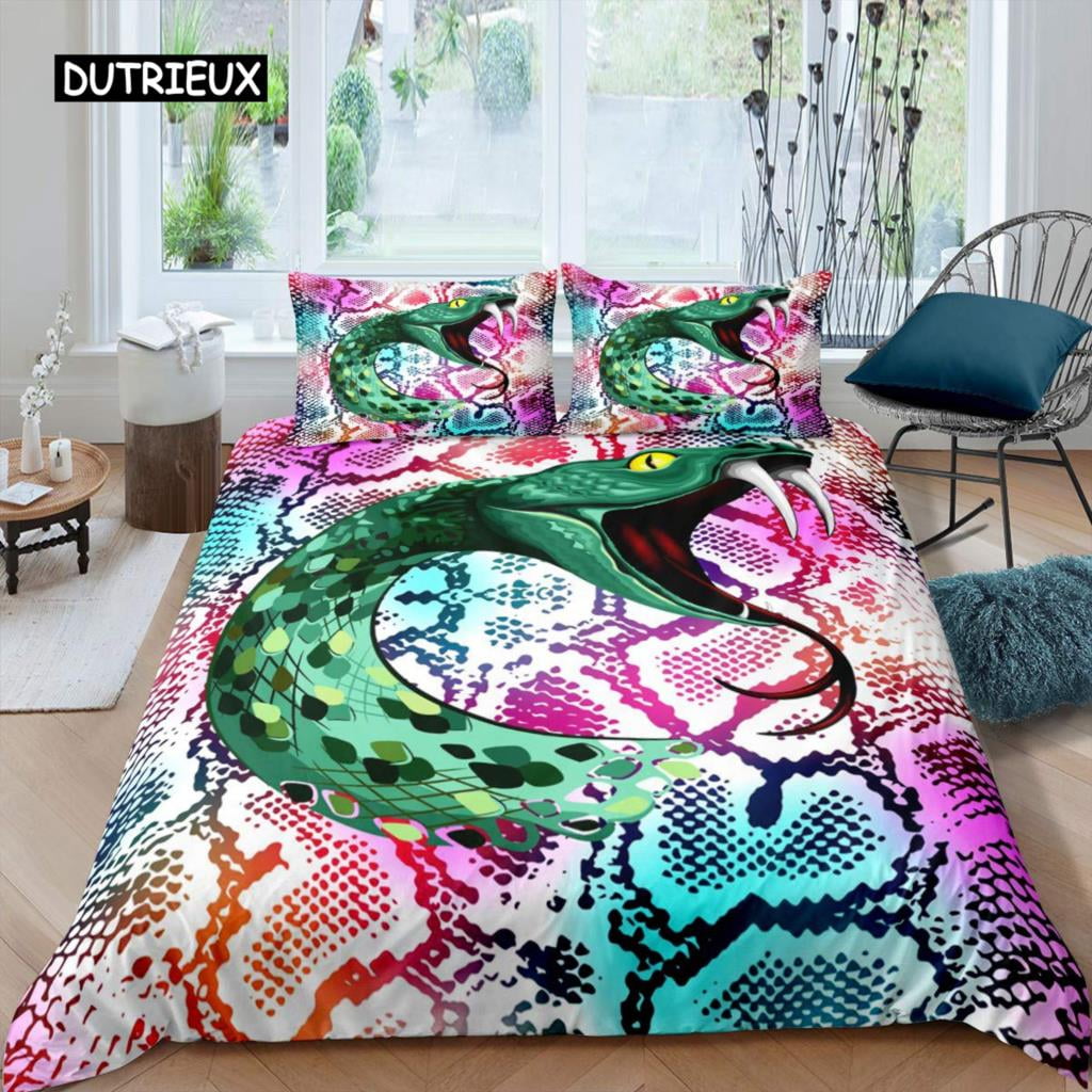 3D Snake Style Bedding Set For Bedroom Soft Duvet Cover Bedspreads For ...