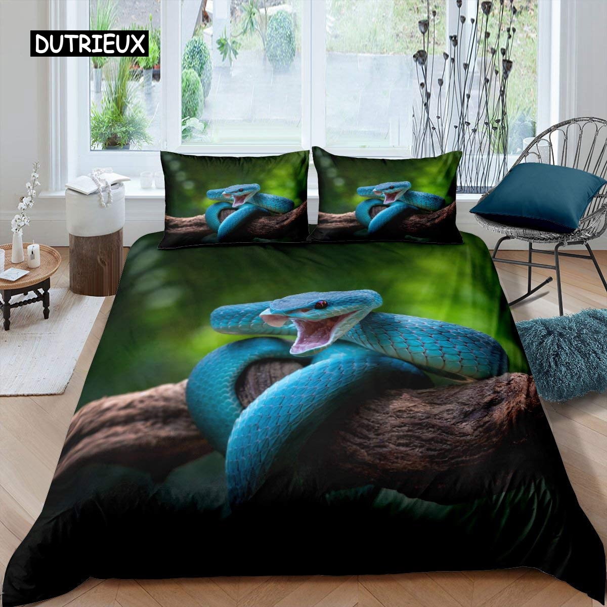 3D Snake Style Bedding Set For Bedroom Soft Duvet Cover Bedspreads For ...
