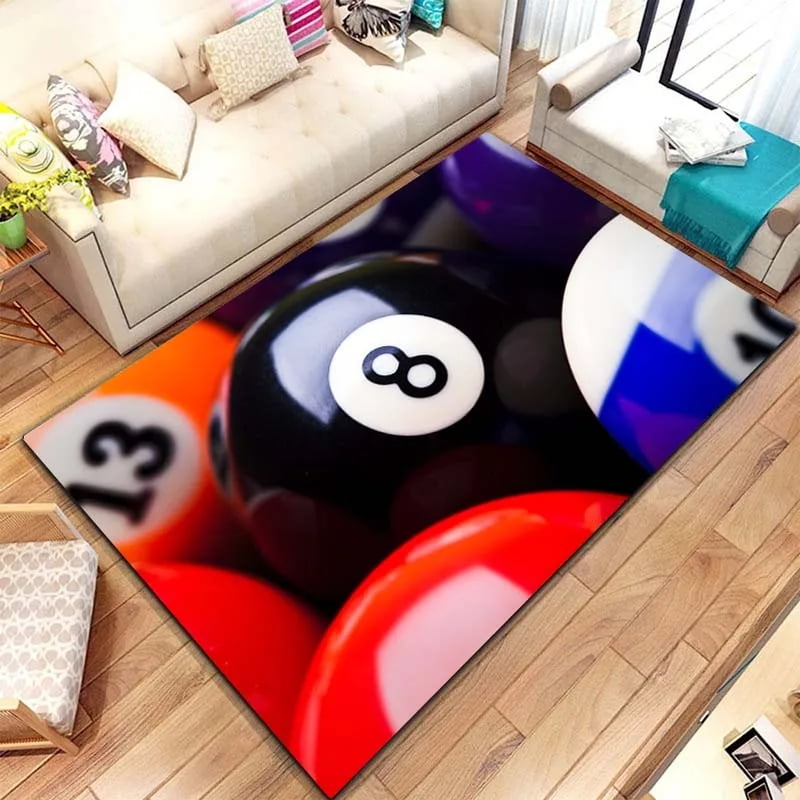 3D Snooker Billiard Carpet Ball Sports Area Rug for Living Dining Room ...