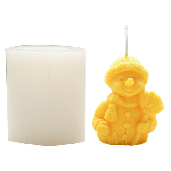 3D Snowman Silicone Mold for Christmas Handcraft DIY Candle Making ...