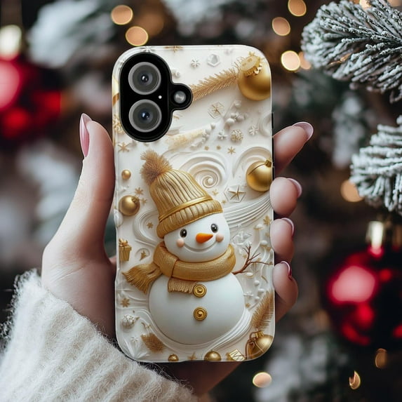 3D Snowman Winter Wonderland Holiday Phone Case for 17 16 15 14 13 12 ...