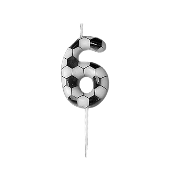 3D Soccer Ball Candle Sports Theme Decorative Novelty Wax Birthday Cake ...
