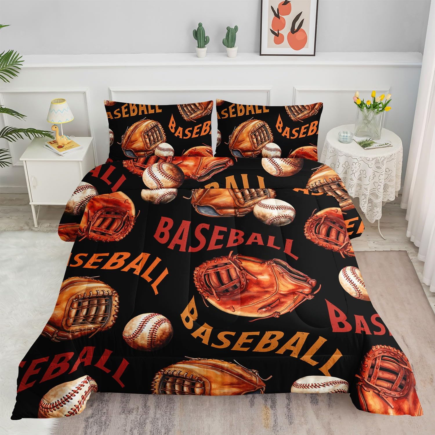3D Soccer Comforter Set Retro St Soccer Printed Bedding Set with 1 ...