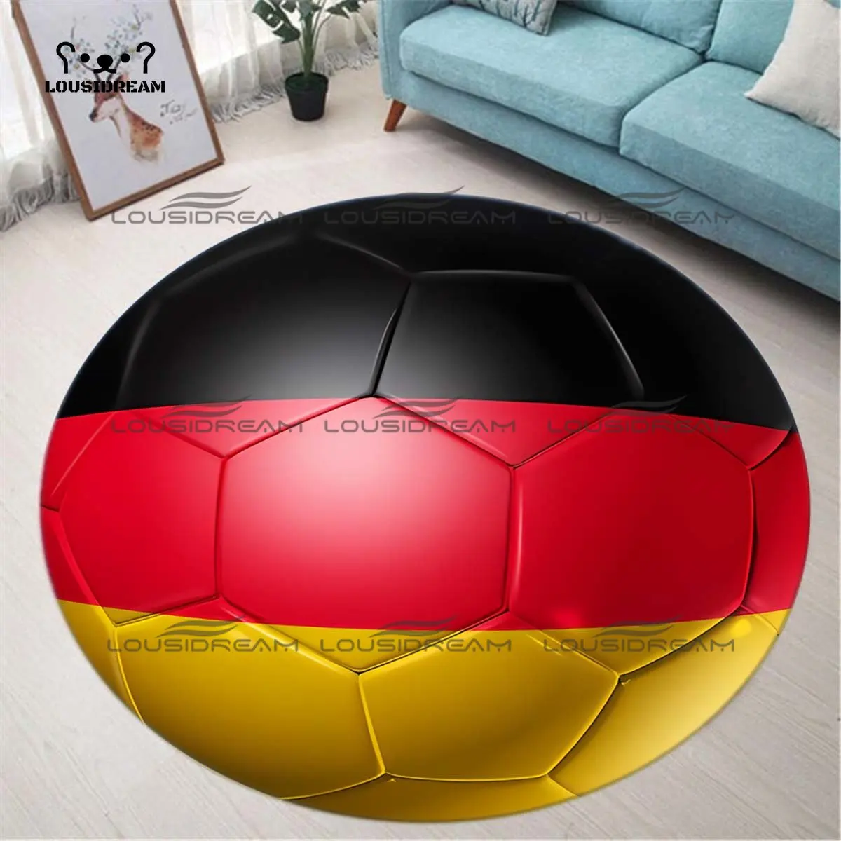3D Soccer Football Ball Round Carpet Football Fever Gift Soccer with ...